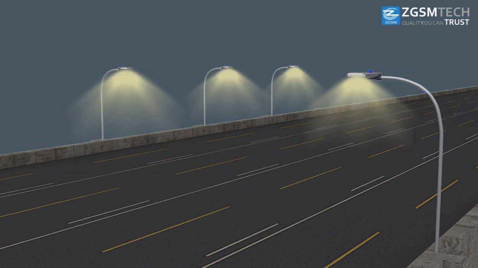 40W Residential Street Lights with Smart Control System