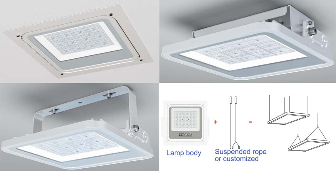 Recessed, Surface, or Bracket Mounted | Canopy Light | ZGSM