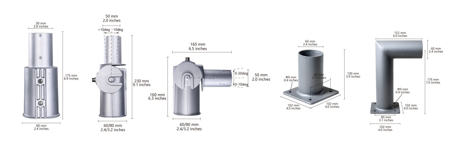 Column / Lamp post Bracket/Adaptor for Street Light | ZGSM