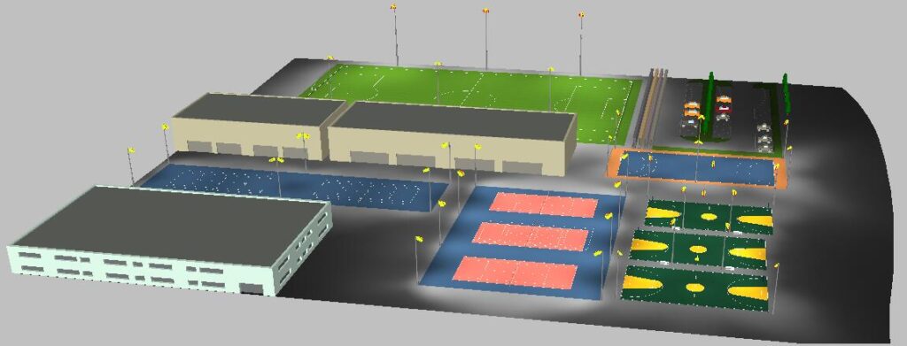 Right sports lighting fixtures | Sports complex | ZGSM